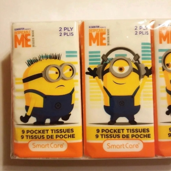 Universal | Makeup | Despicable Me Minions 6 Pack Pocket Tissues | Poshmark
